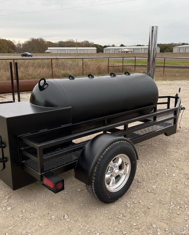 🔥 Black 250-Gallon Offset Smoker with Insulated Firebox & Wood Storage ...